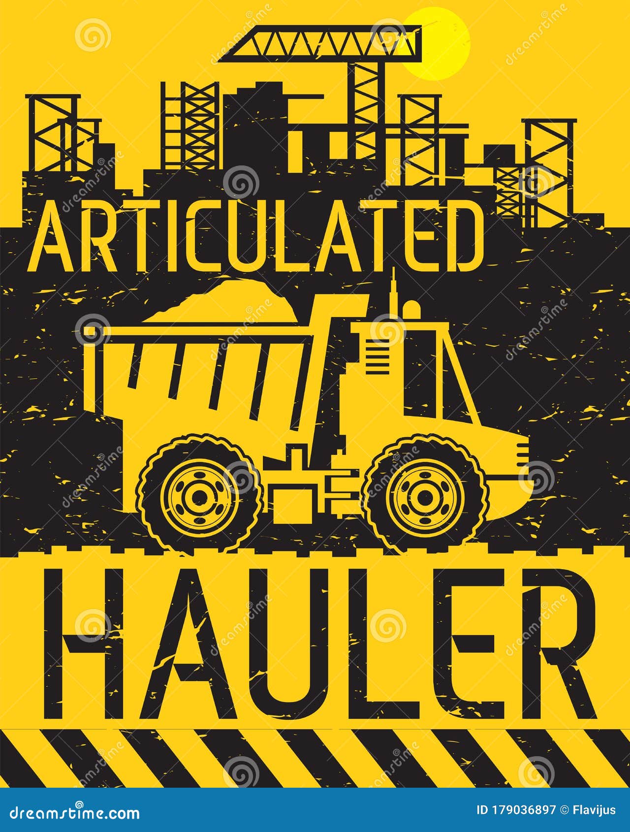 Articulated Hauler Dump Truck Vector Illustration | CartoonDealer.com ...