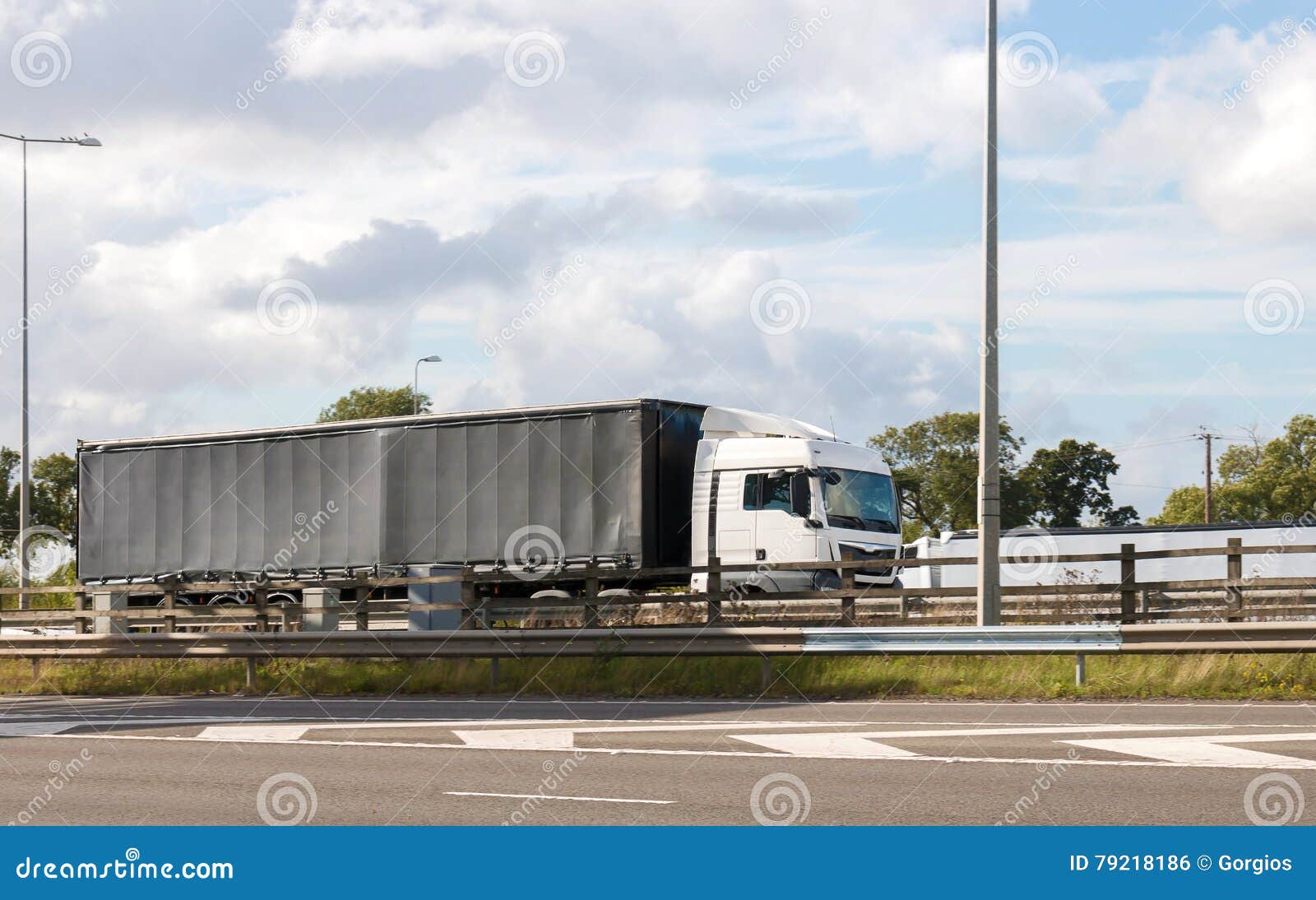 Articulated lorry stock photo. Image of delivery, lorry - 79218186