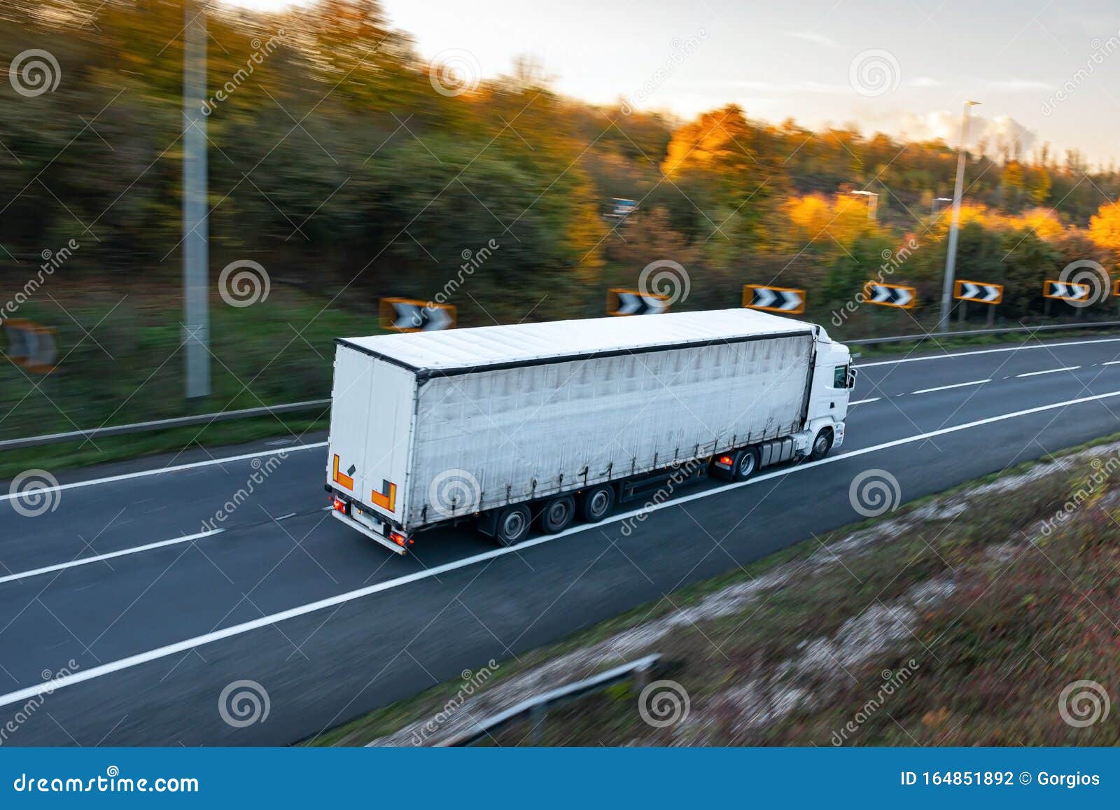 Articulated Lorry on the Road Stock Photo - Image of delivery, highway ...