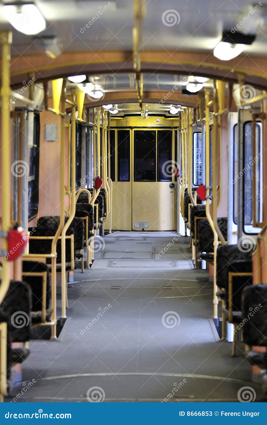 Articulated tram interior stock image. Image of seat, board - 8666853