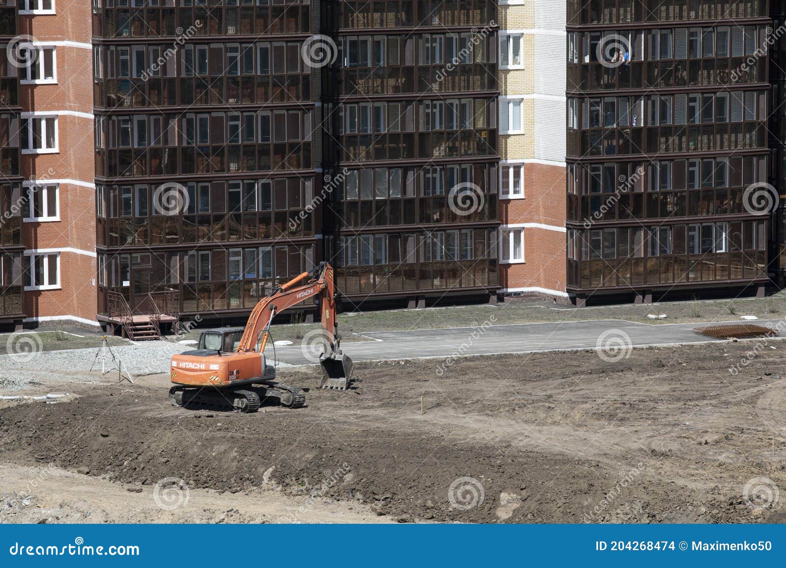 Articulated Wheel Crawler Loader or Dozer on Mound with Industrial ...