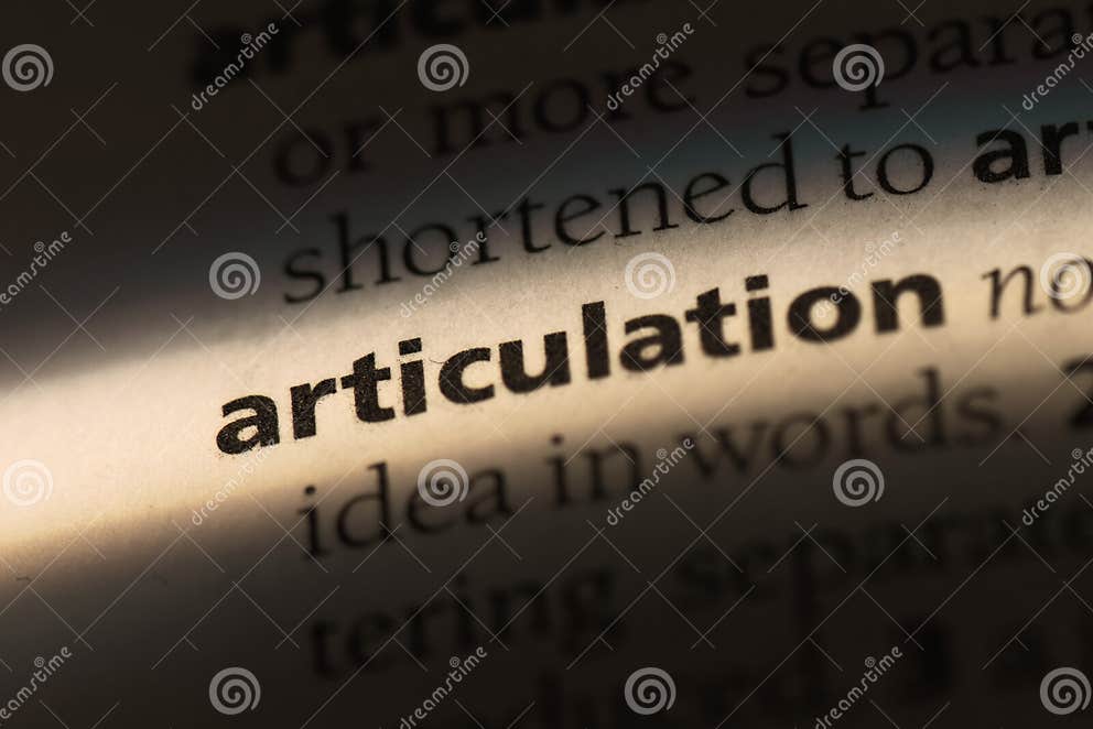 Articulation stock image. Image of word, page, definition - 114410633