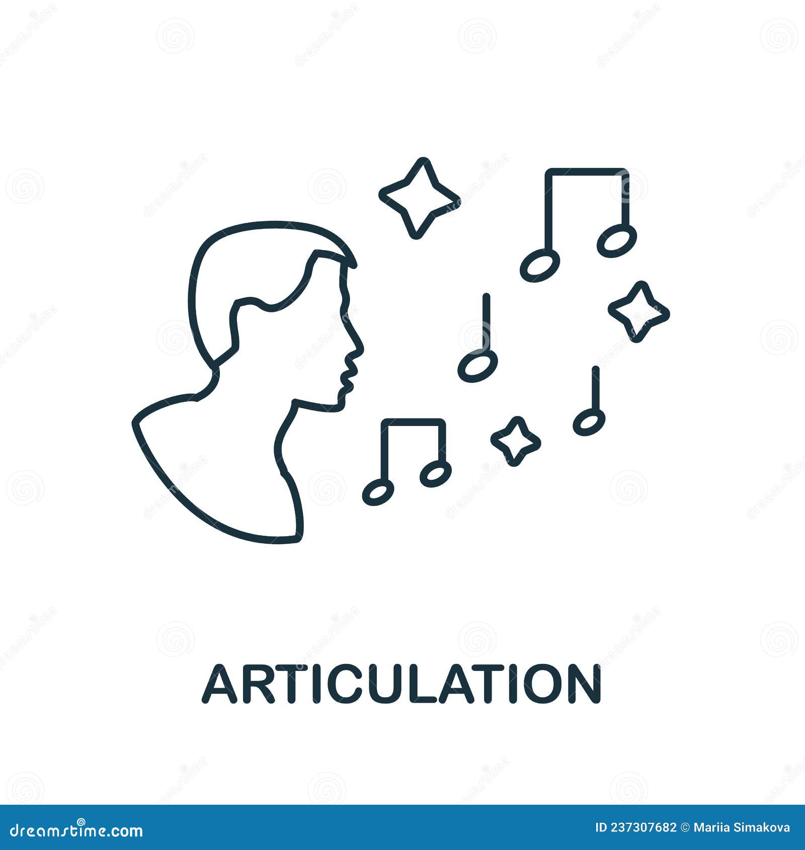 Articulation Icon. Line Element from Cognitive Skills Collection ...