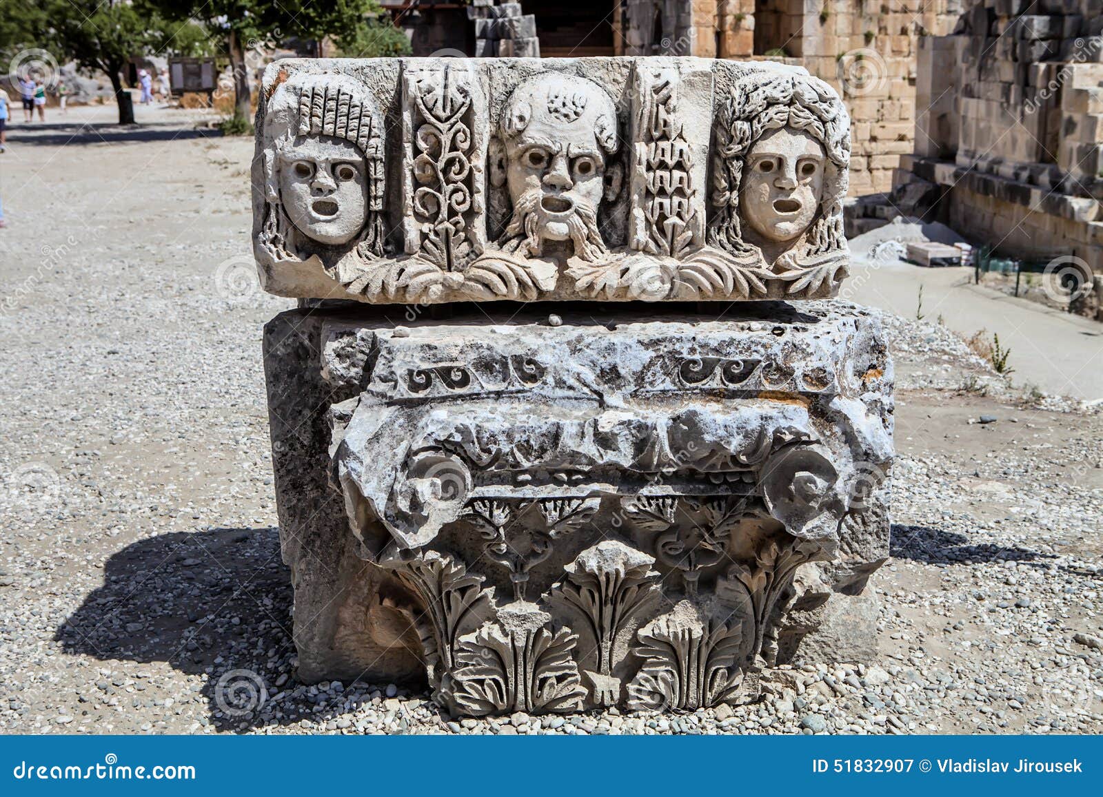 Artifacts Carved Pillars Myra, Turkey Stock Image - Image of monument ...