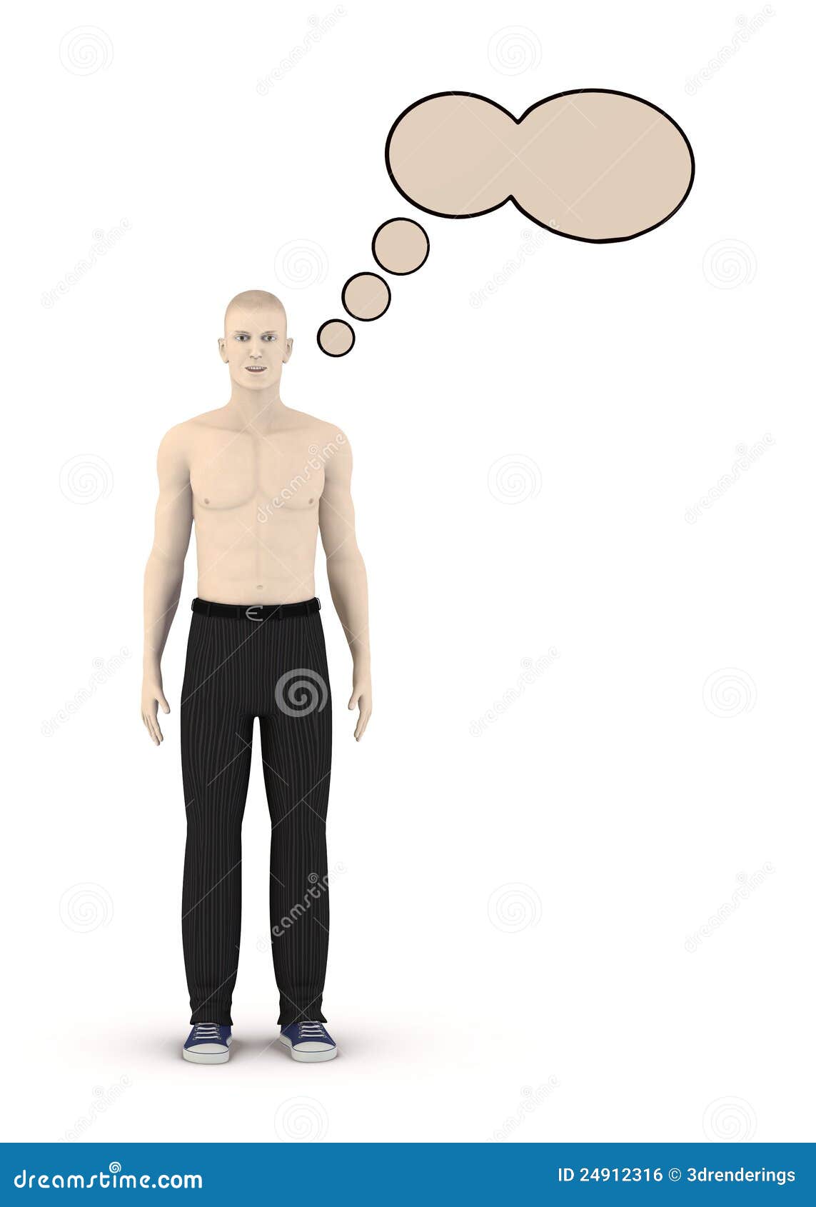 Artifical Character with Speech Bubble - Think Stock Illustration ...