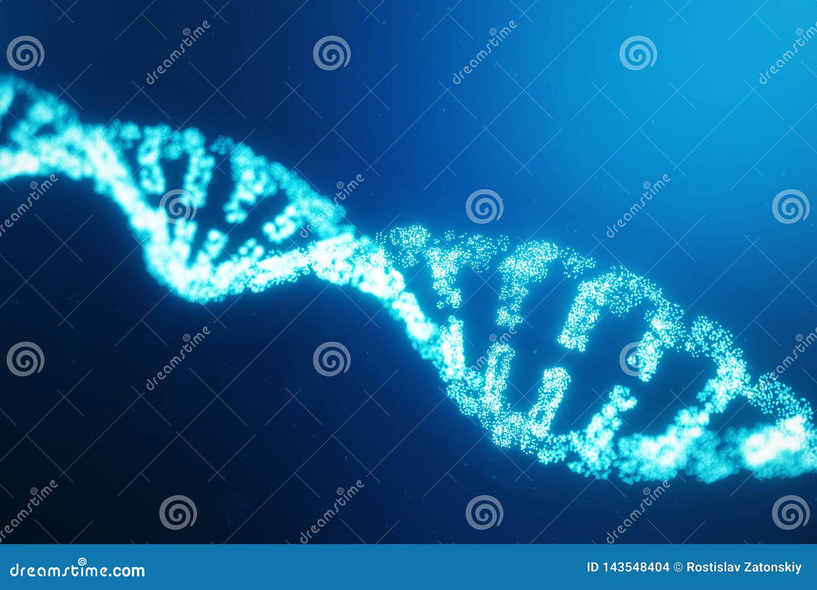 Artifical Intelegence DNA Molecule. DNA is Converted into a Digital ...