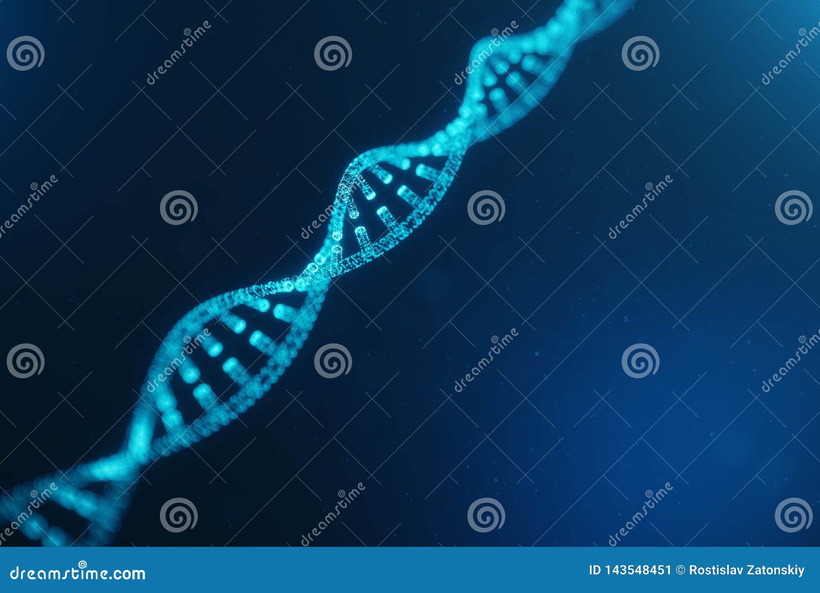 Artifical Intelegence DNA Molecule. DNA is Converted into a Digital ...