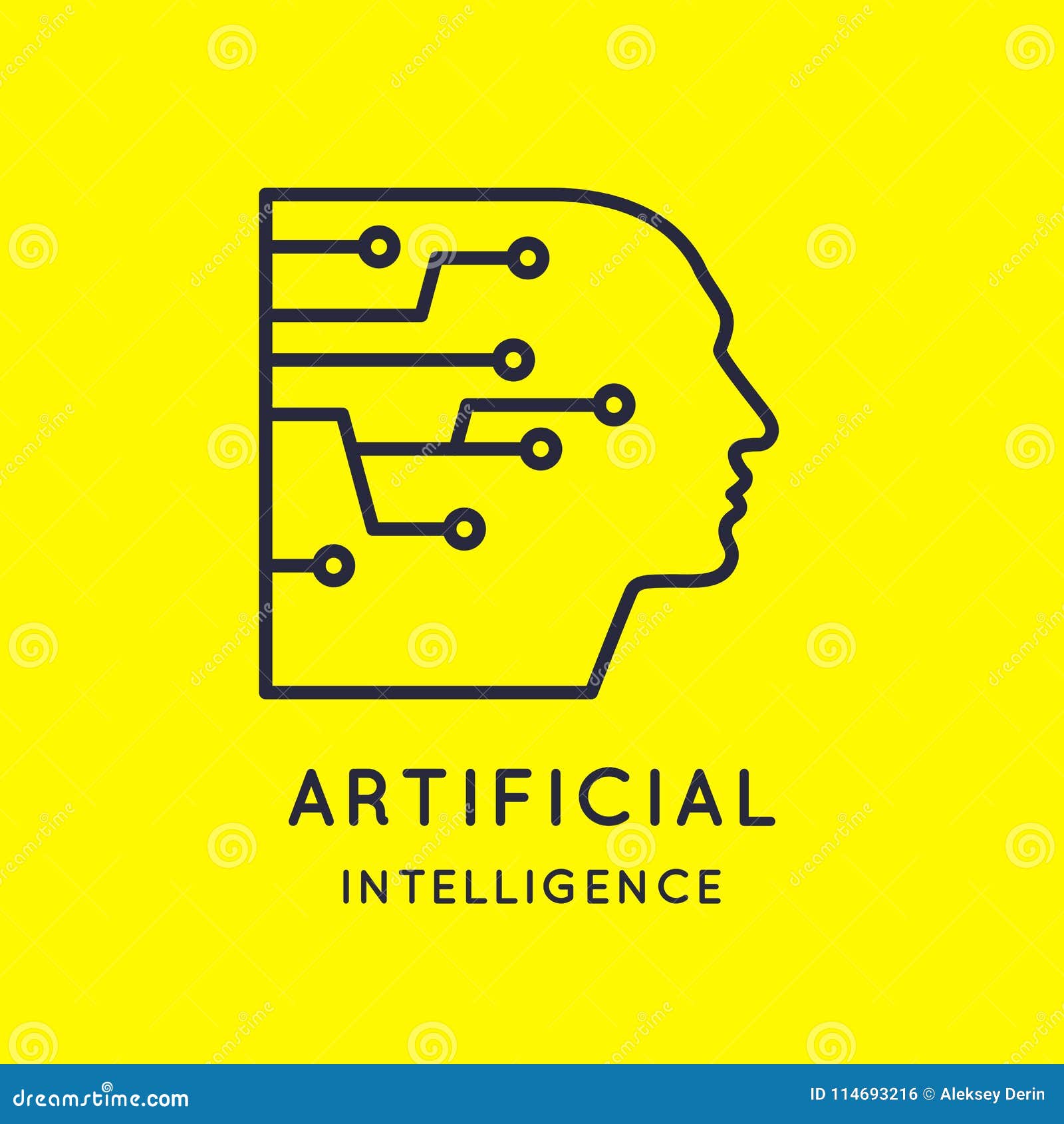 Artifical Intelligence, Conceptual Sign and Logo. the Analytical System ...