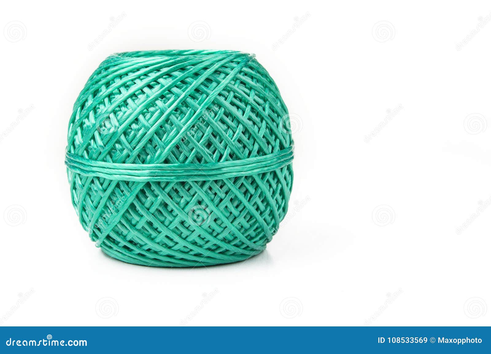 Artificial Ball of Nylon String for Household on White Stock Image ...