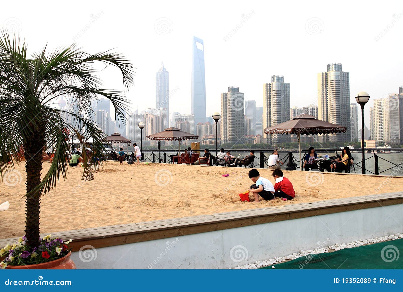 Artificial Beach On The Side Of Itaipu - South Brazil Stock Photo ...