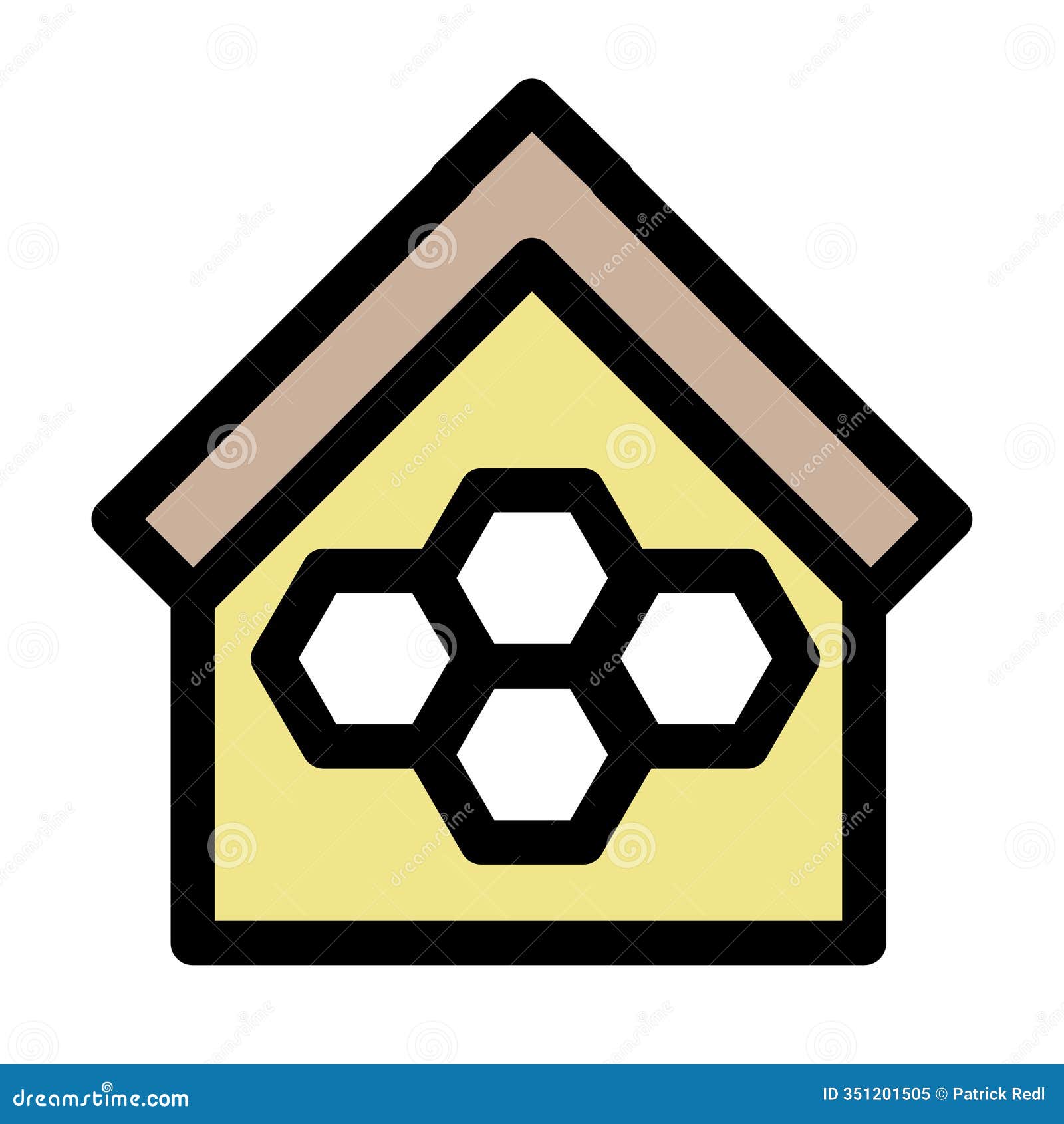 Artificial Bee Housing Symbol - Ecological Farming Icon Stock ...