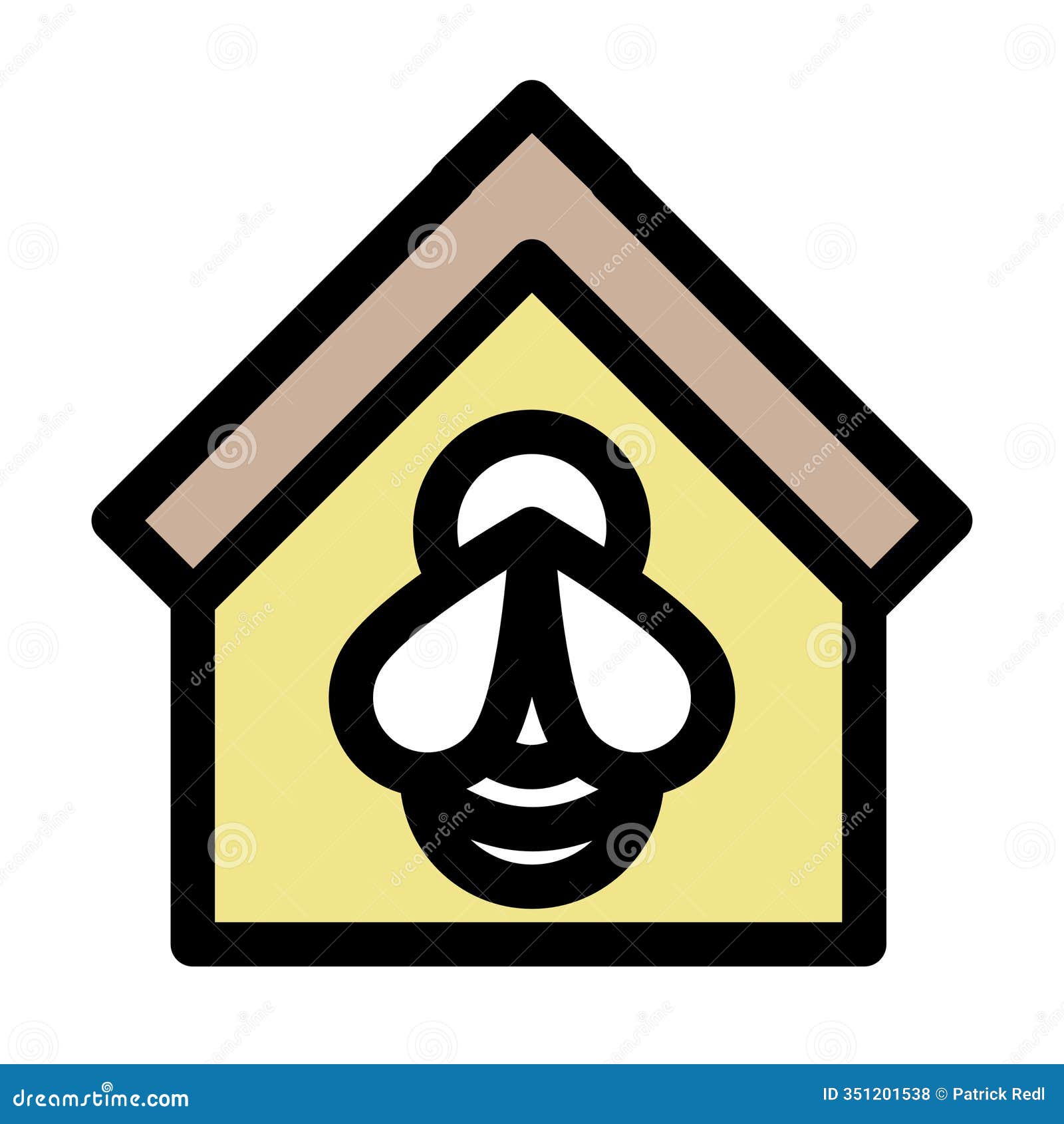 Artificial Bee Housing Symbol - Ecological Farming Icon Stock ...