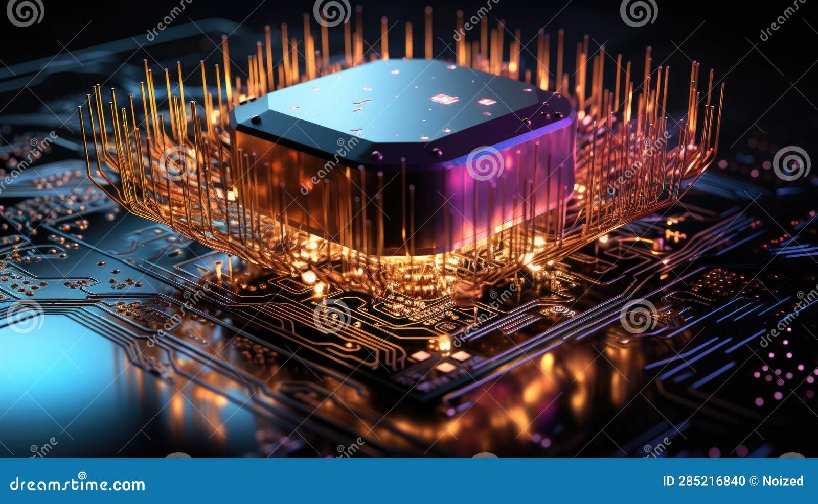 Artificial Intelligence, Brain, AI CPU Stock Illustration ...