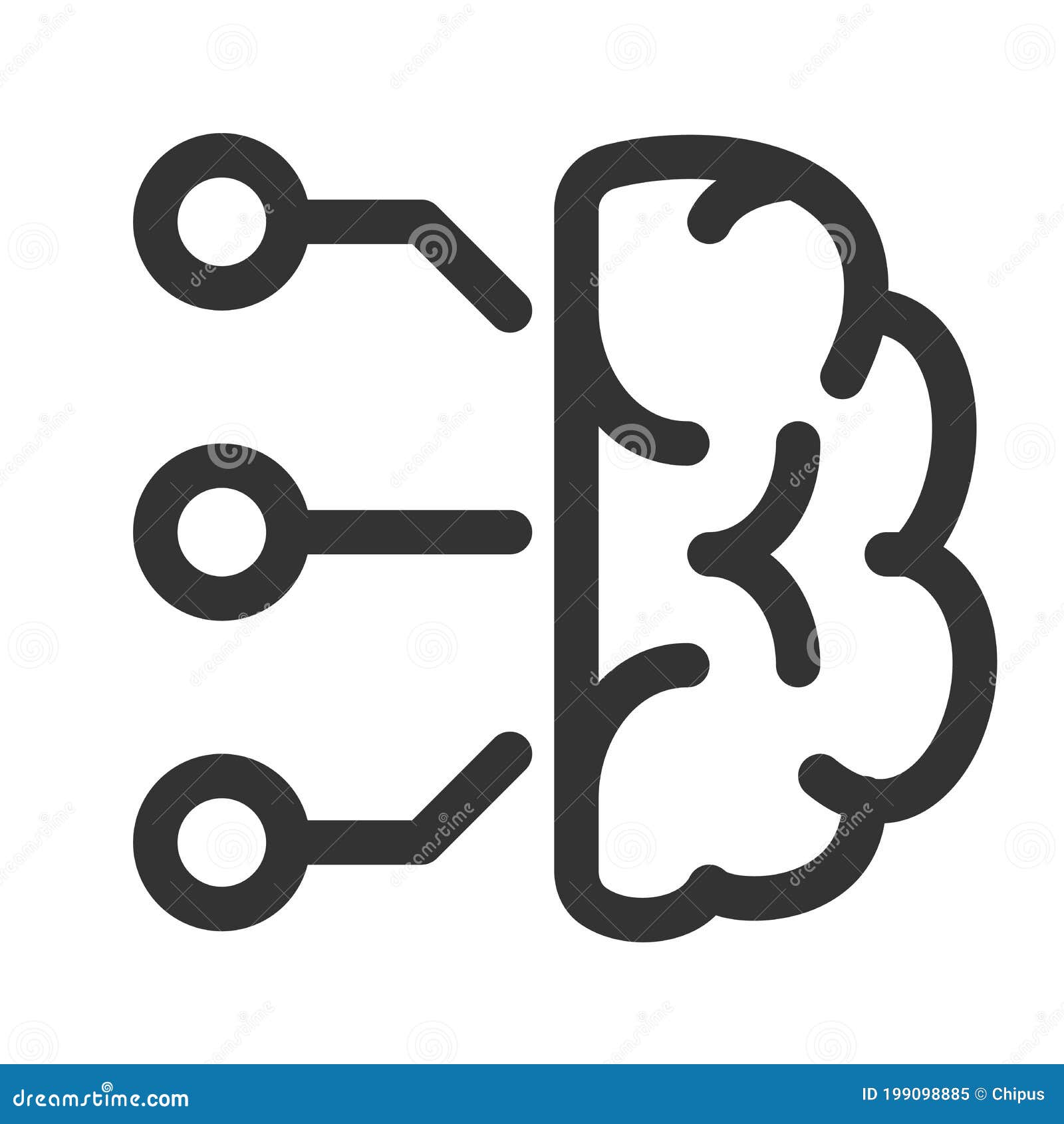 Artificial Brain Icon. Artificial Intelligence Concept Stock Vector ...