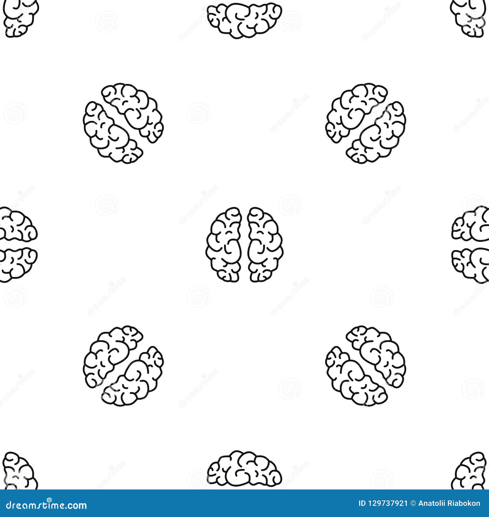 Artificial Brain Pattern Seamless Vector Stock Vector - Illustration of ...