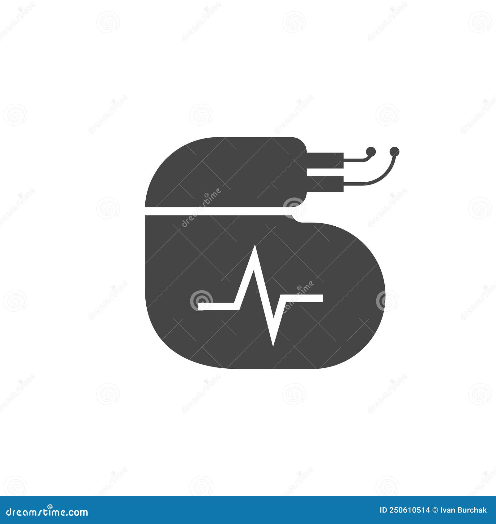 Artificial Cardiac Pacemaker Icon. Flat Vector Illustration Isolated on ...