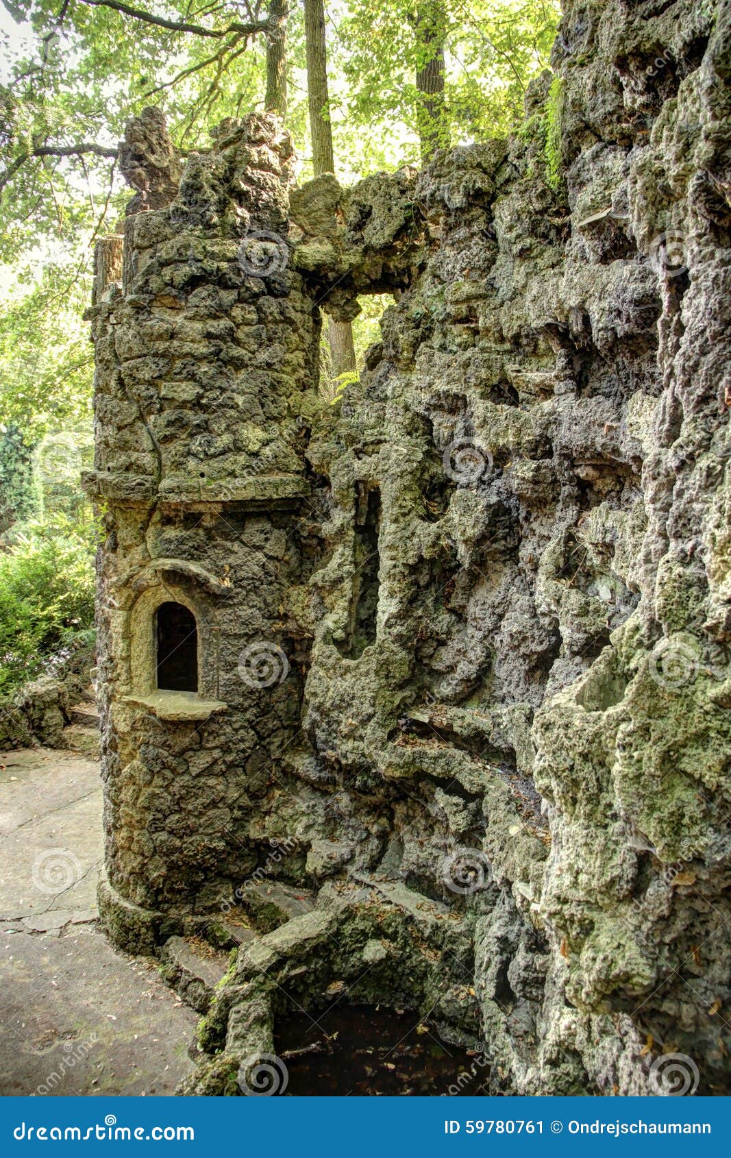 Artificial castle tower stock image. Image of architecture - 59780761