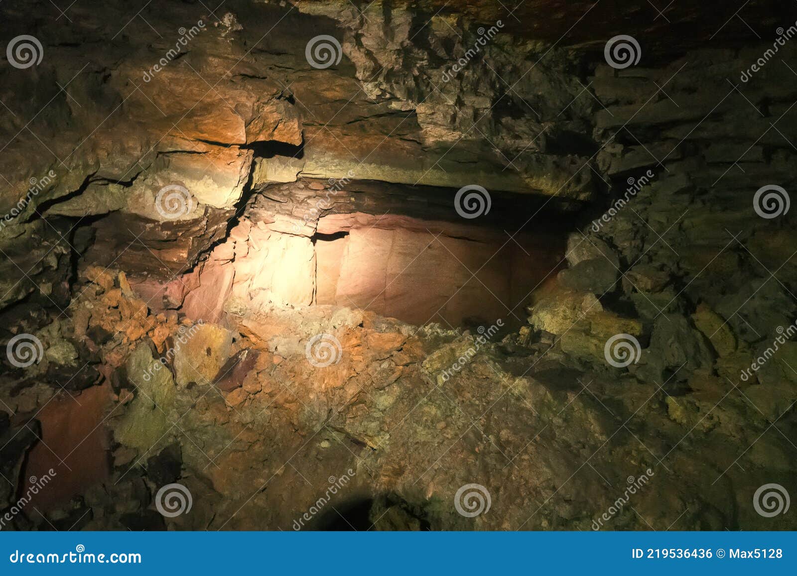 Artificial Cave Under Earth Journey Stock Photo - Image of grotto ...