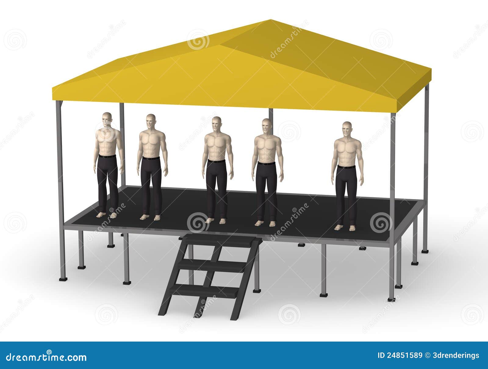 Artificial Characters on Stage Stock Illustration - Illustration of ...