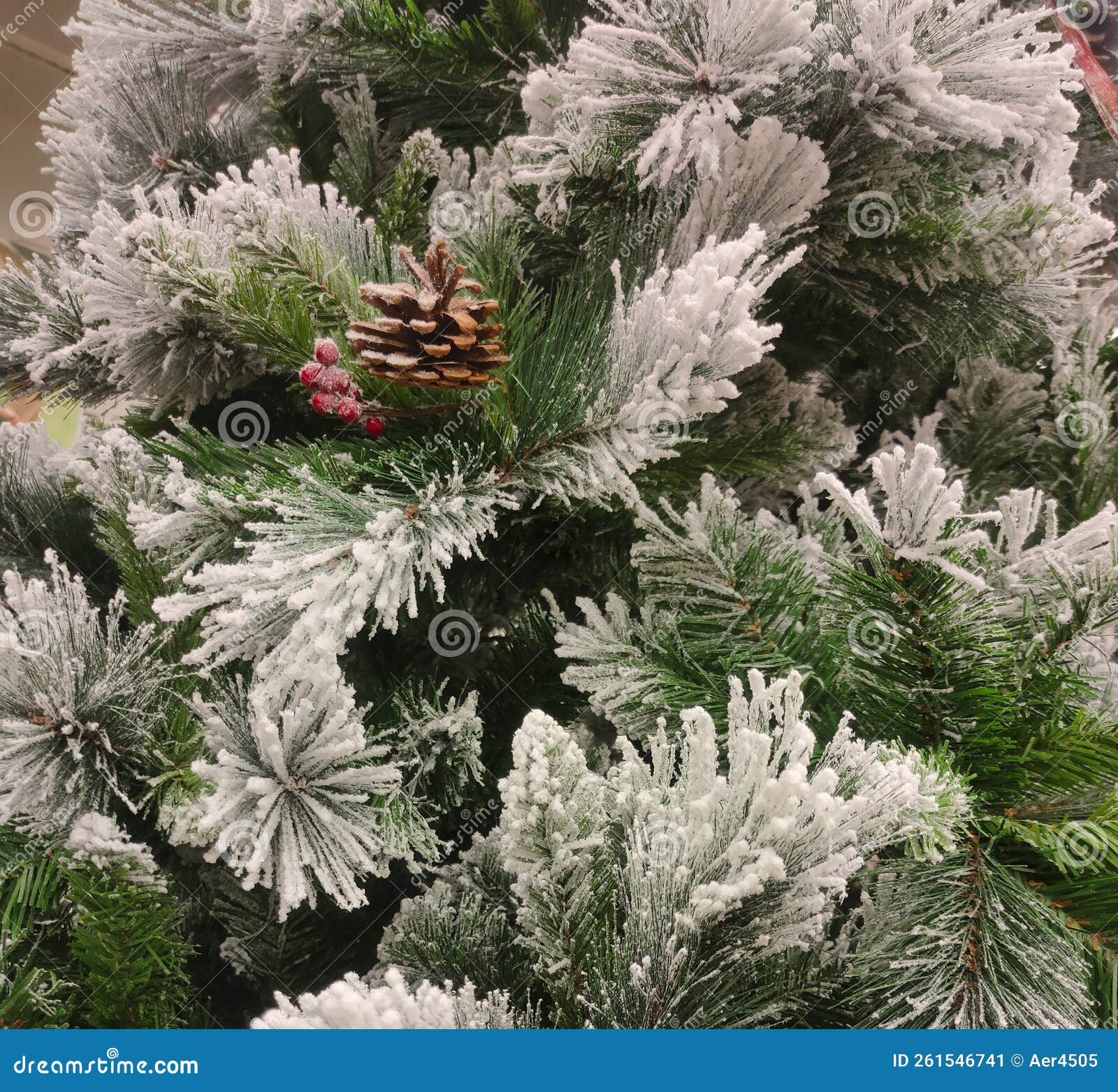 Artificial Christmas Tree with a Cone Stock Image - Image of christmas ...