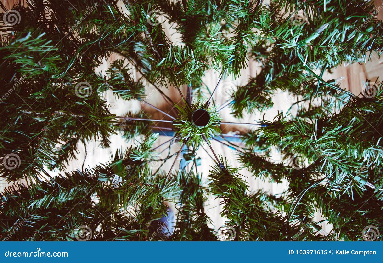 Artificial Christmas Tree Cross Section Stock Image - Image of ...