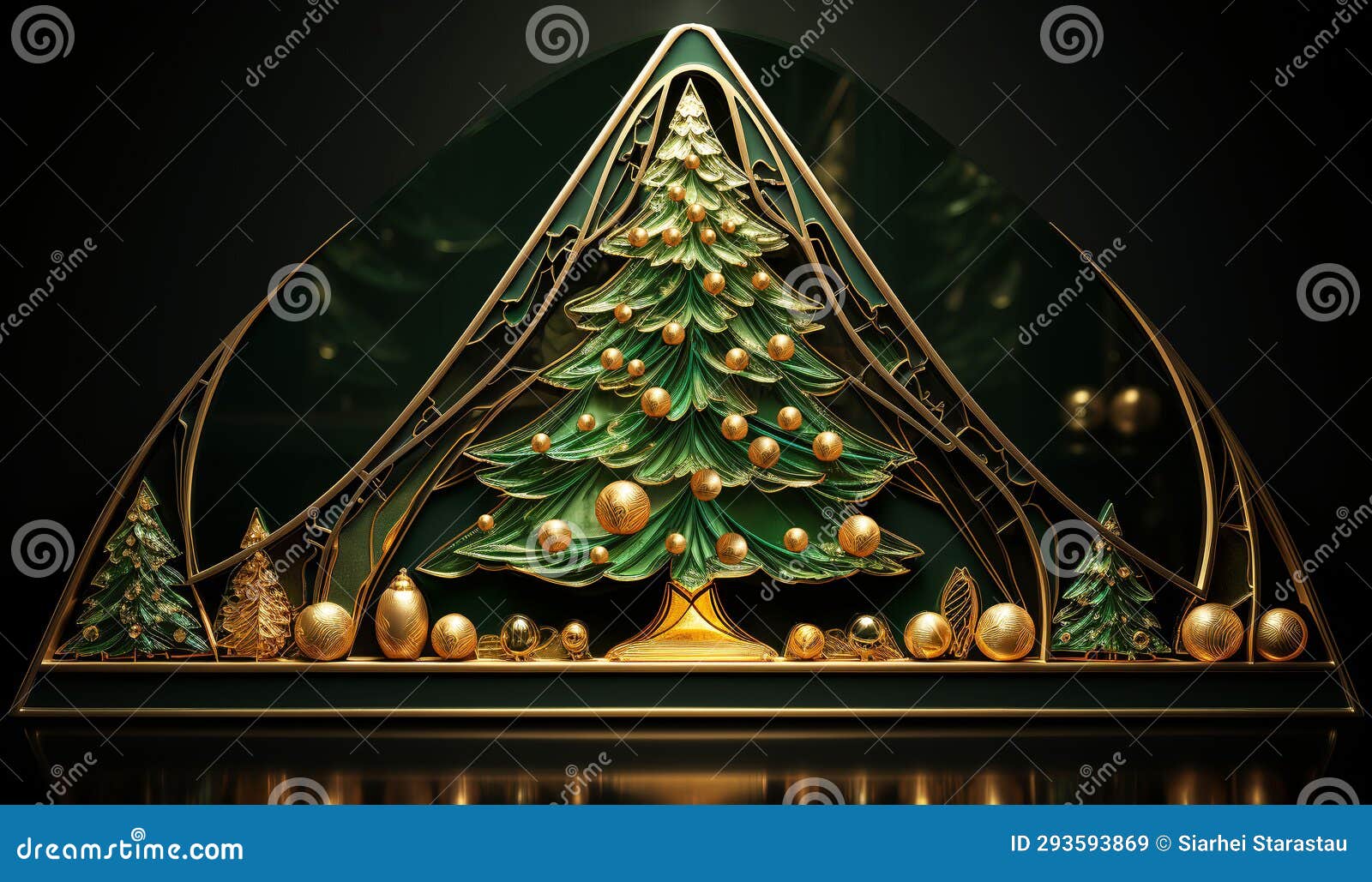 Artificial Christmas Tree Made of Epoxy Resin and Wood,Generated by AI ...