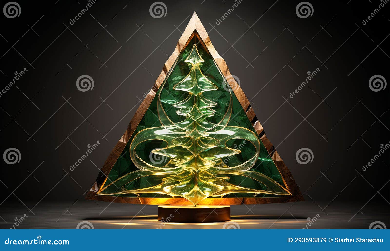 Artificial Christmas Tree Made of Epoxy Resin and Wood,Generated by AI ...