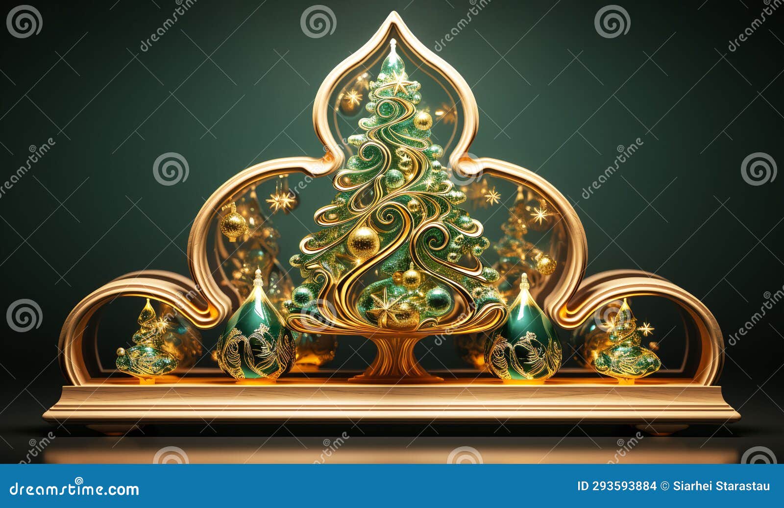 Artificial Christmas Tree Made of Epoxy Resin and Wood,Generated by AI ...