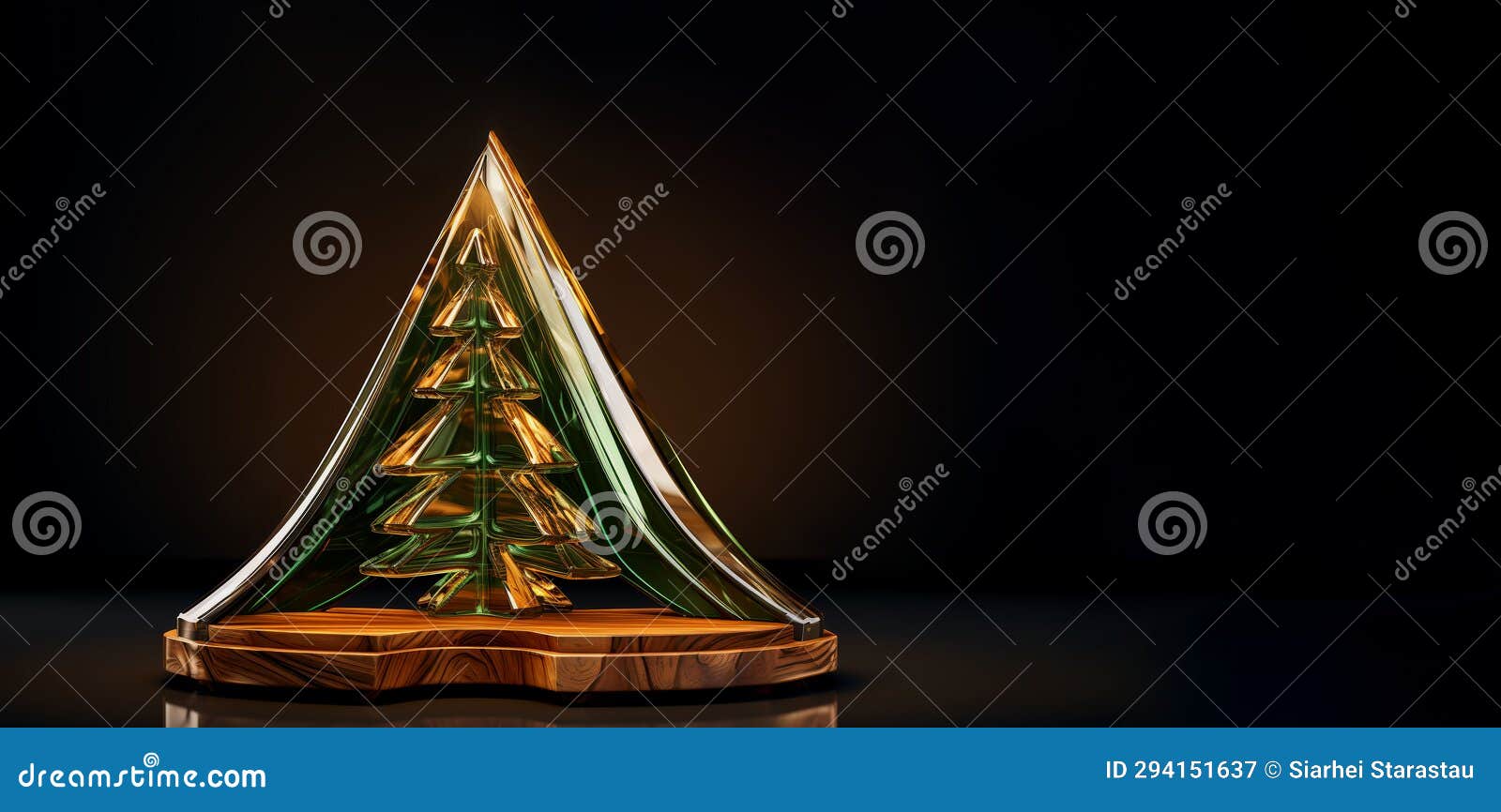 Artificial Christmas Tree Made of Epoxy Resin and Wood,Generated by AI ...