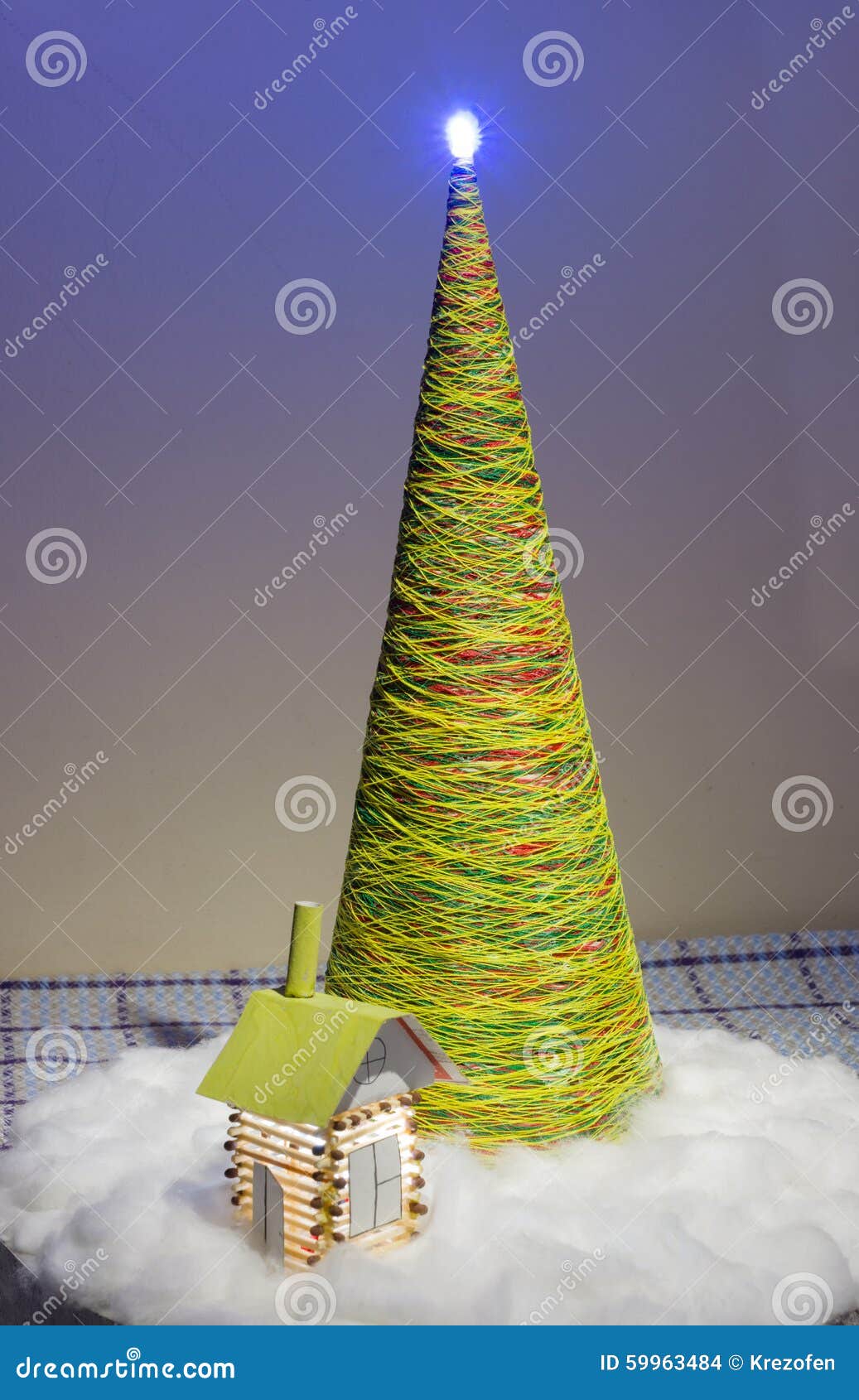 Artificial Christmas Tree Made of Threads Stock Photo - Image of symbol ...