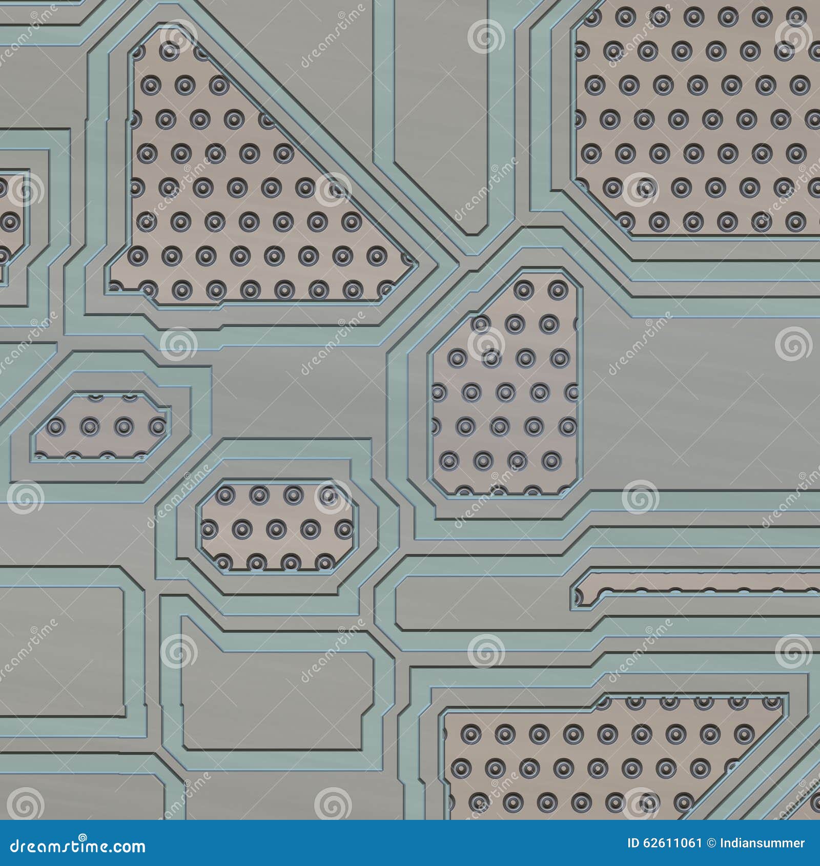 Artificial Circuit Board Illustration Stock Illustration - Illustration ...