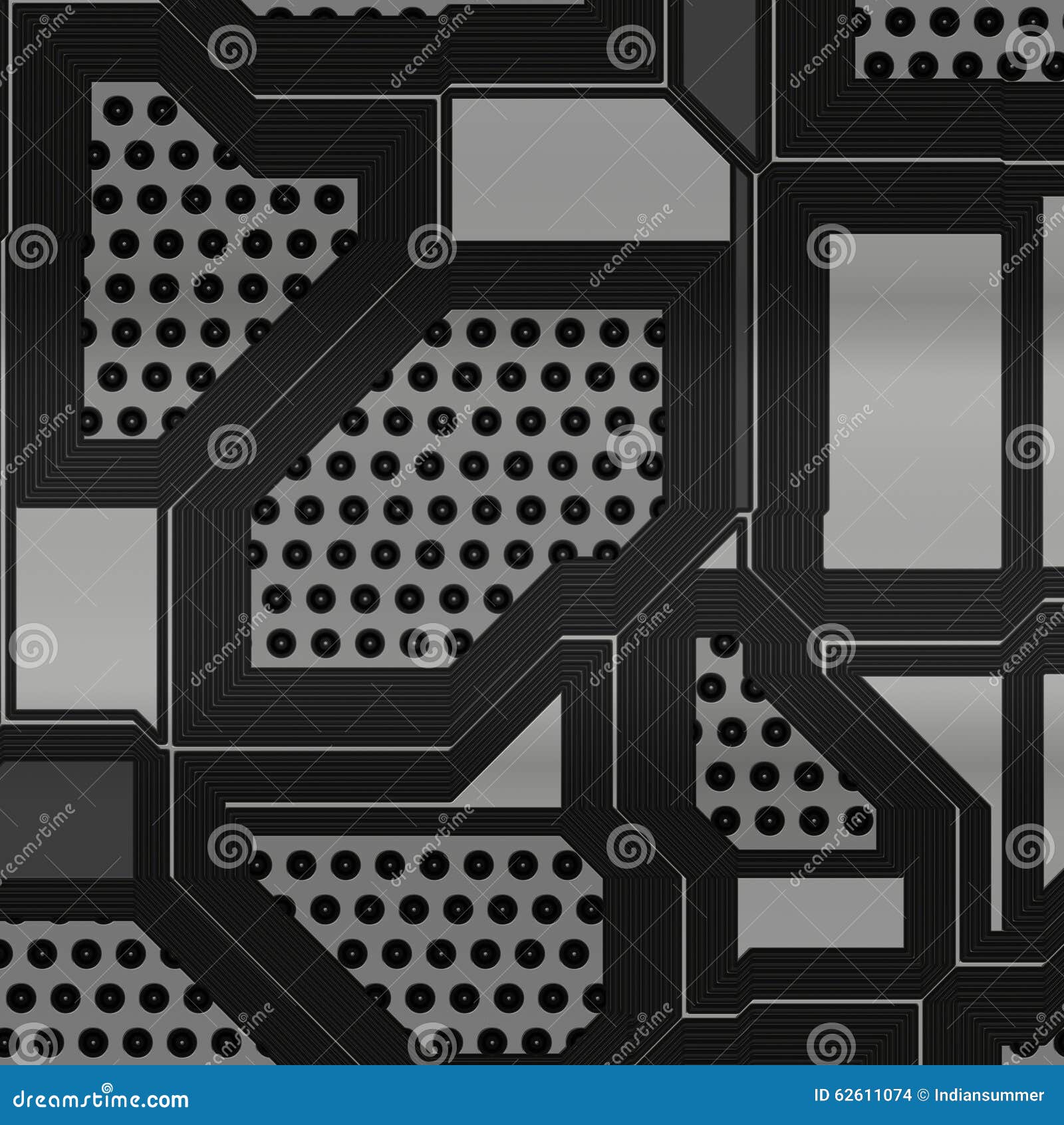 Artificial Circuit Board Illustration Stock Illustration - Illustration ...