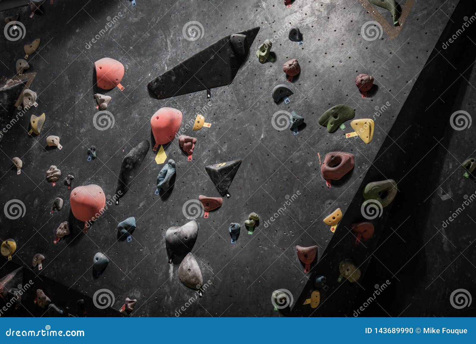Artificial Climbing Bouldering Wall Template Stock Photo - Image of ...