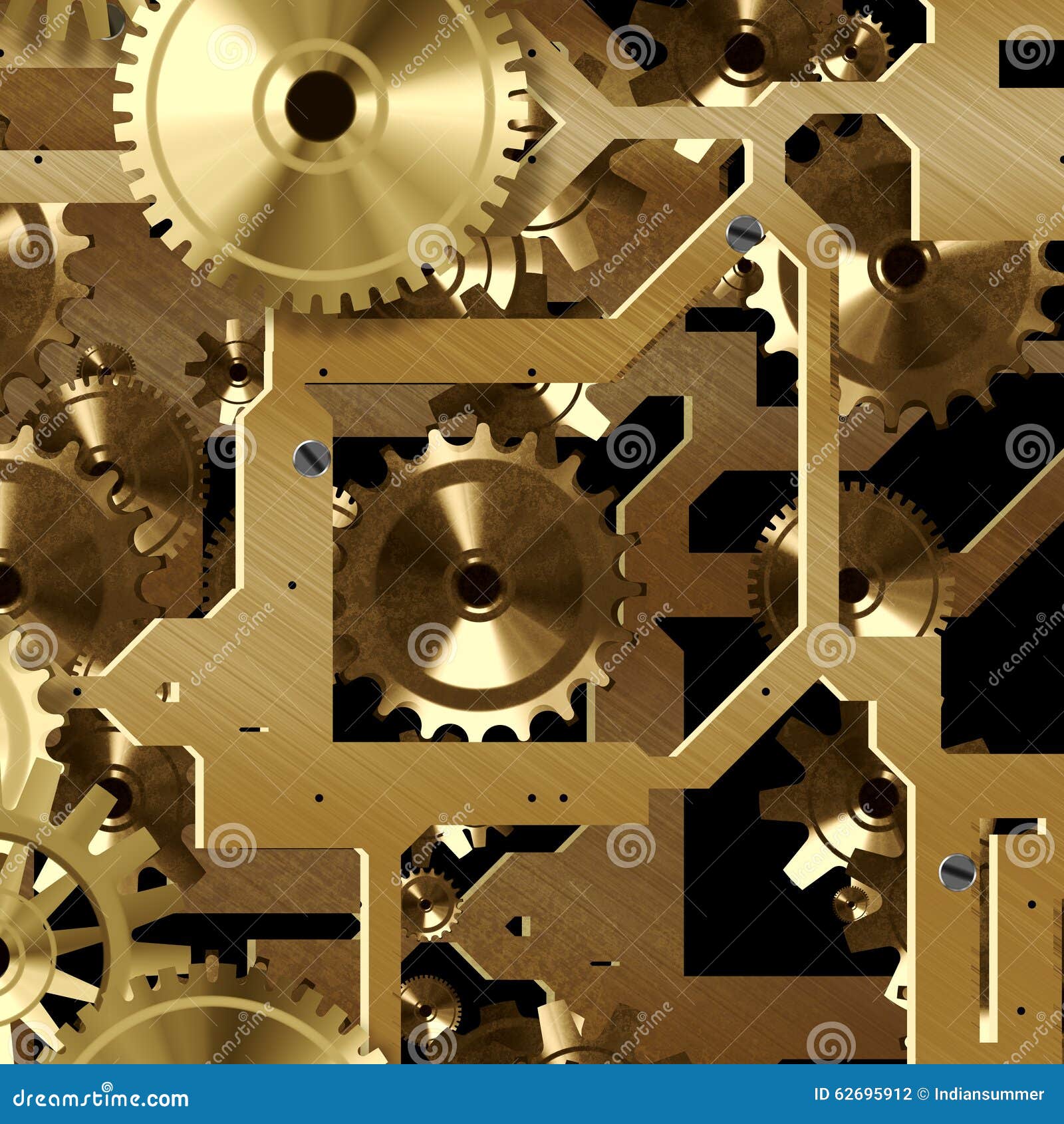 Artificial clock mechanism stock illustration. Illustration of metal ...