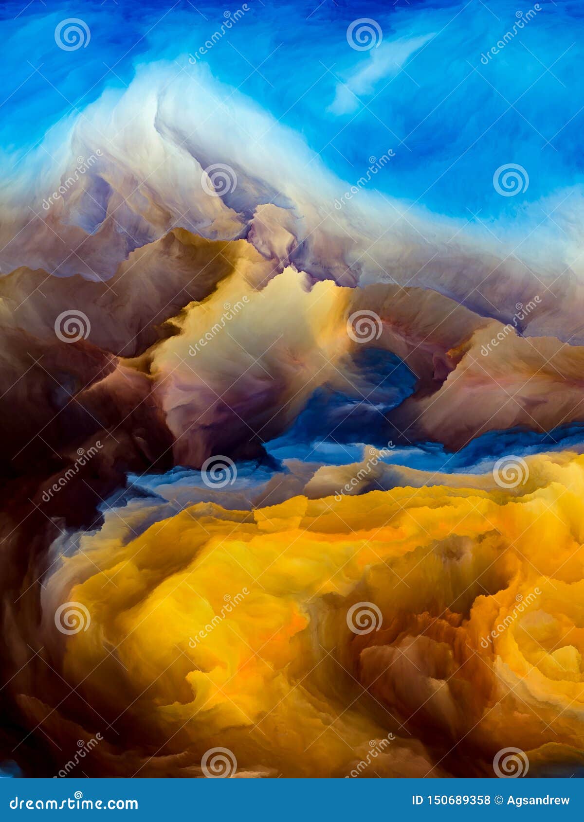 Artificial Cloudscape stock illustration. Illustration of alien - 150689358