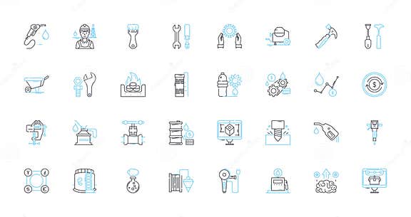 Artificial Computing Linear Icons Set Robotics Automation Machine Learning Neural Nerks
