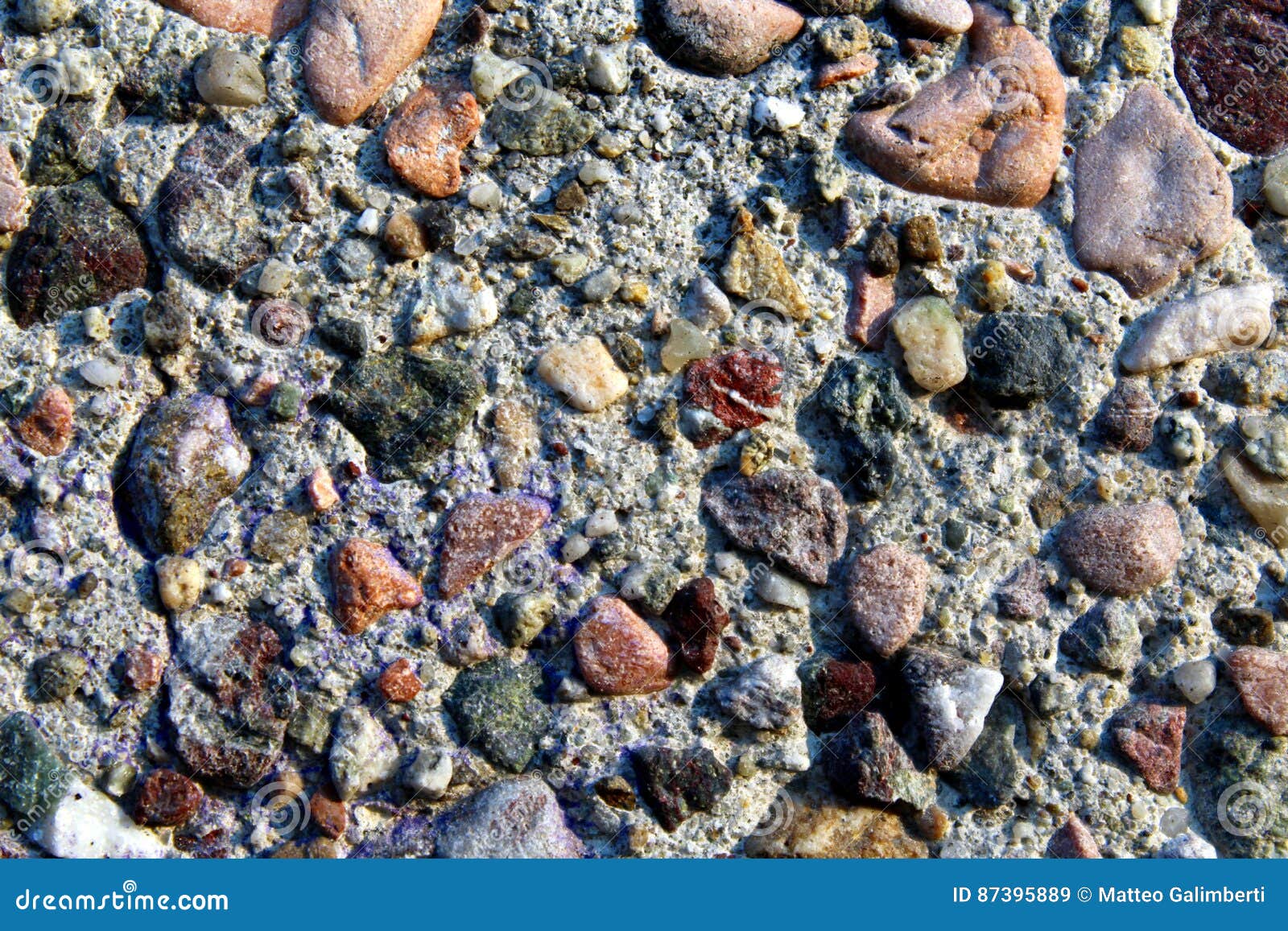 Artificial Conglomerate Rock Concrete Stock Image - Image of surface ...