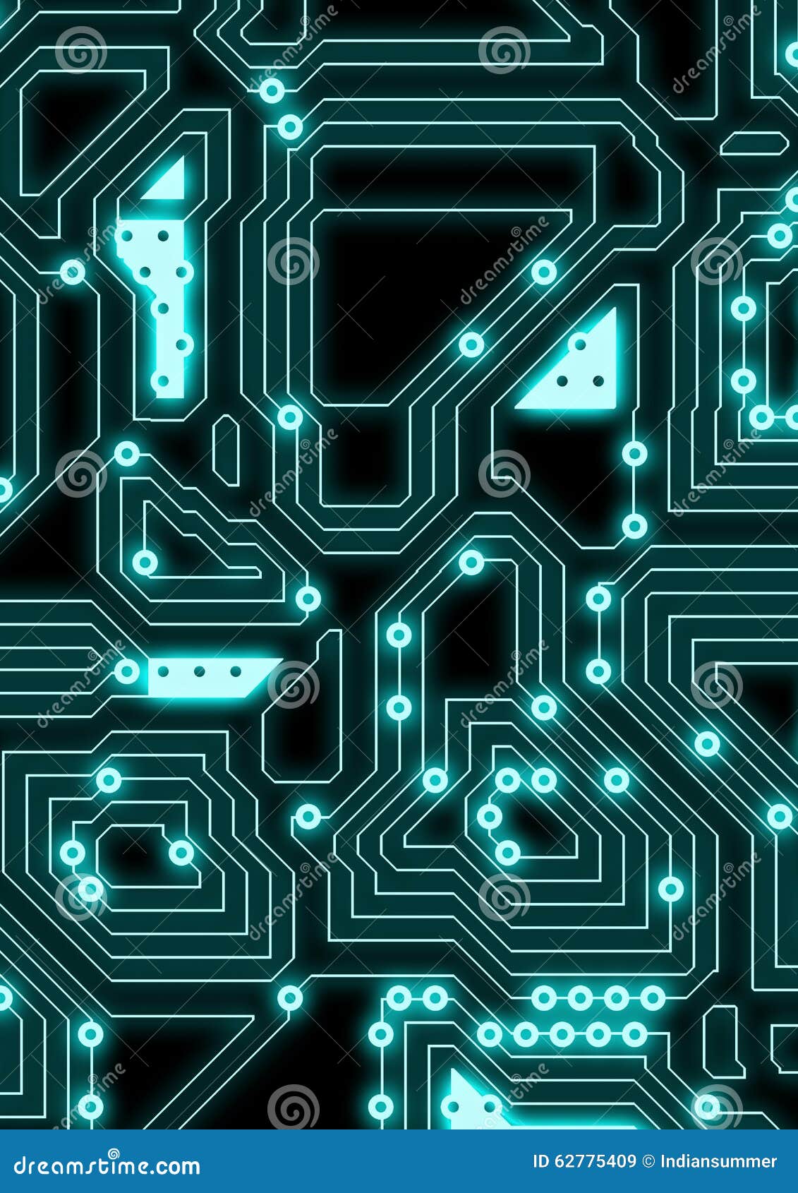 Cyber Circuit Future Technology Concept Background Cartoon Vector ...
