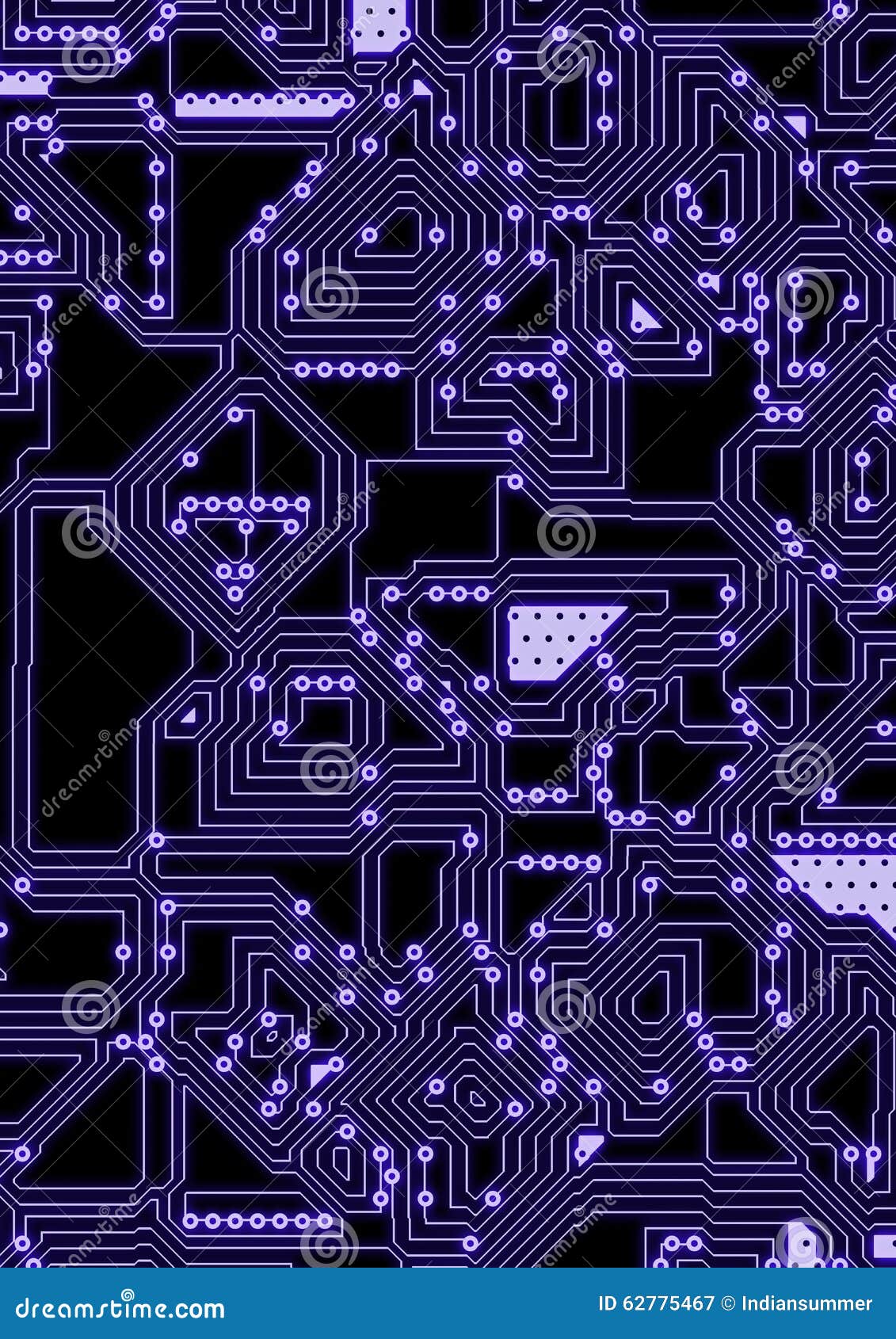 Artificial Cyber Circuit Illustration Stock Illustration - Illustration ...