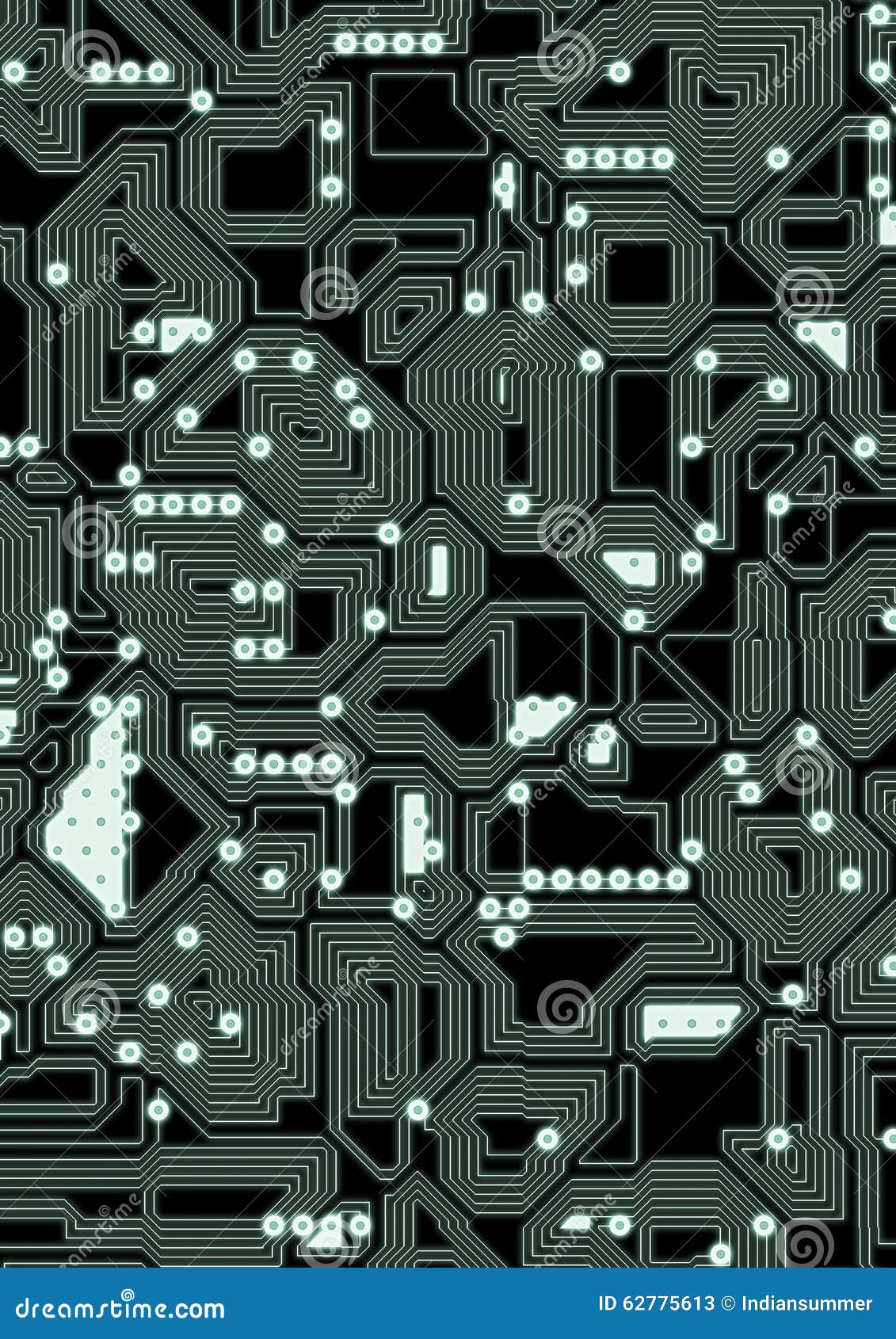 Artificial Cyber Circuit Illustration Stock Illustration - Illustration ...