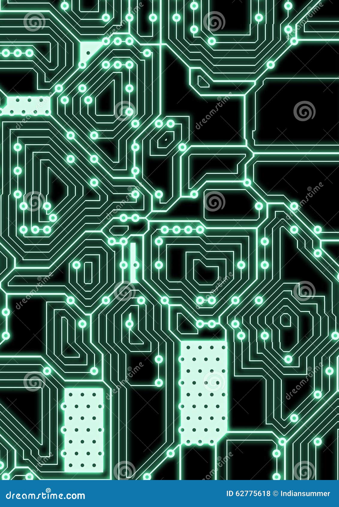 Artificial Cyber Circuit Illustration Stock Illustration - Illustration ...