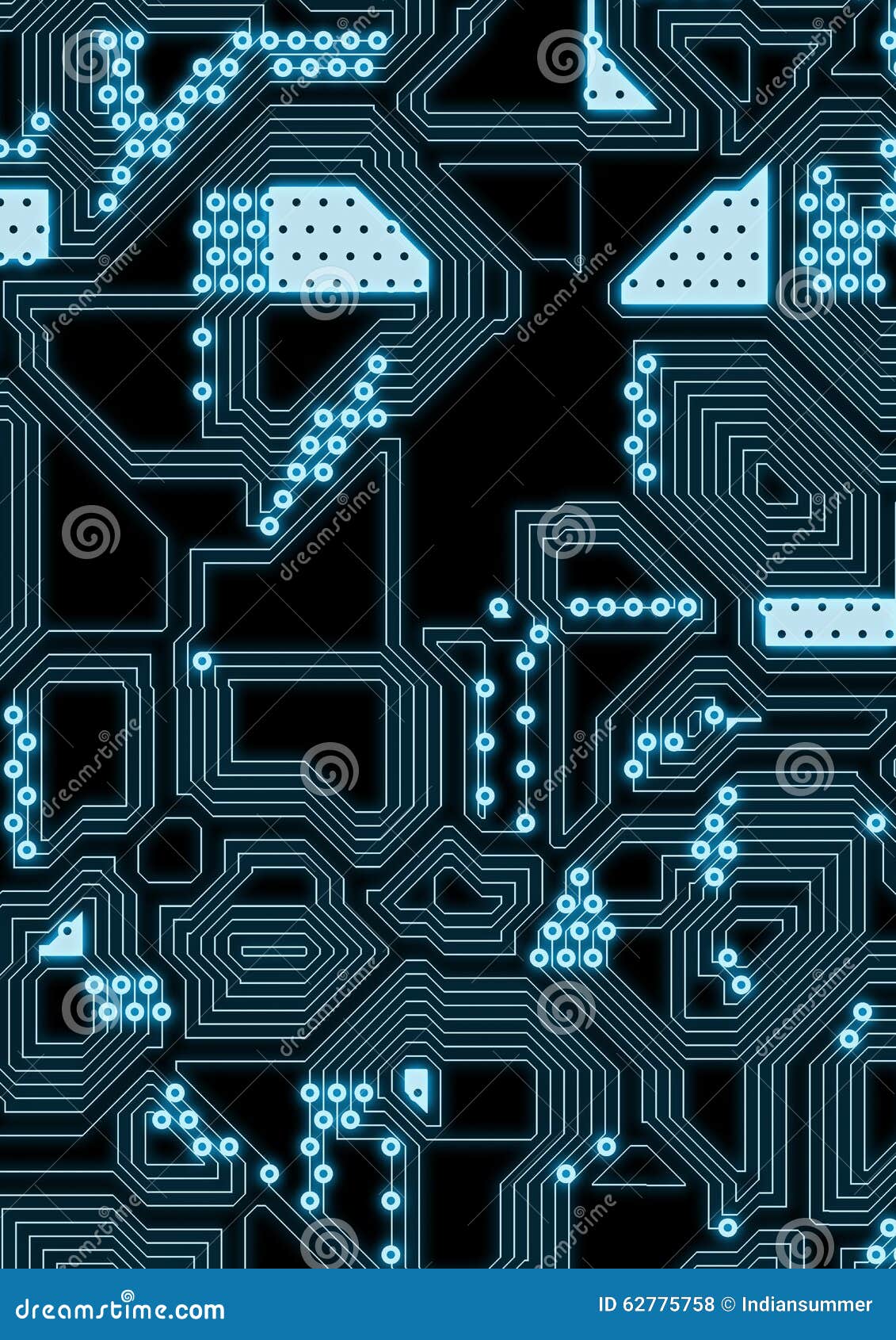 Artificial Cyber Circuit Illustration Stock Illustration - Illustration ...