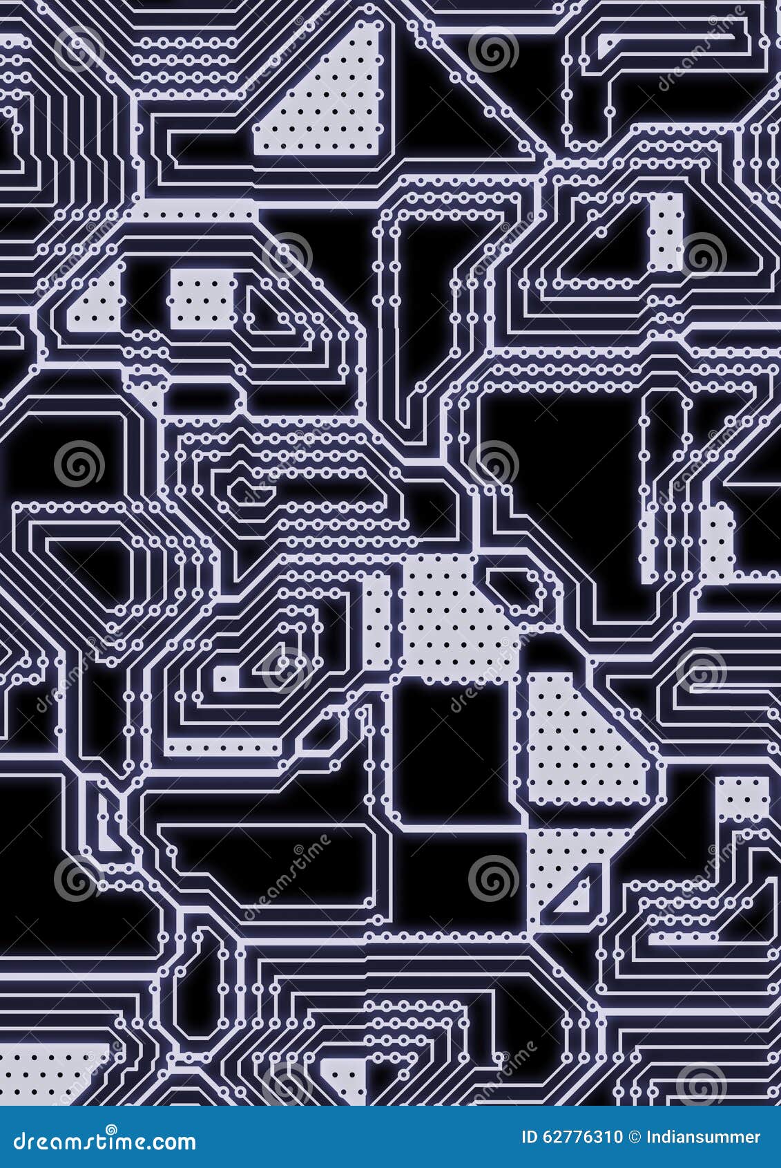 Artificial Cyber Circuit Illustration Stock Illustration - Illustration ...