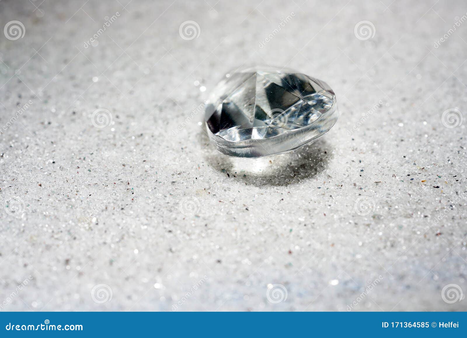 Artificial Diamonds Lying in the Sand Photographed in the Studio with ...