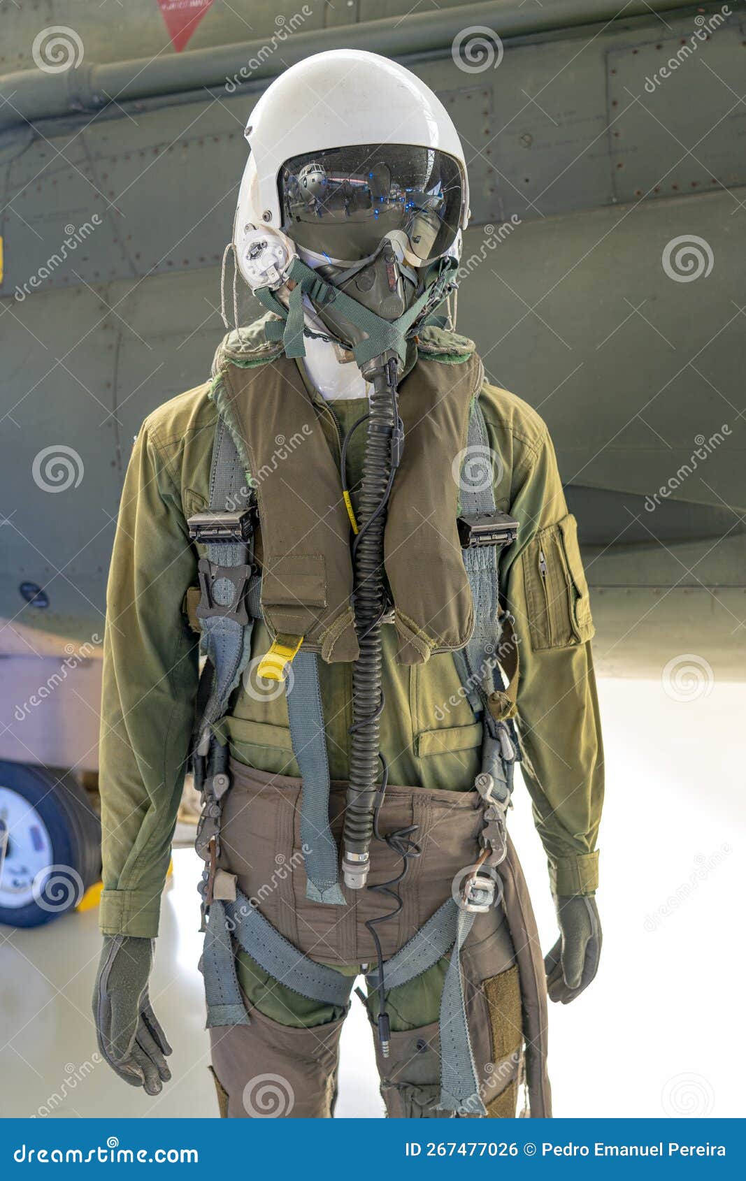 Artificial Dummy Bust of an Aviator Pilot with Anti-G Uniform Present ...