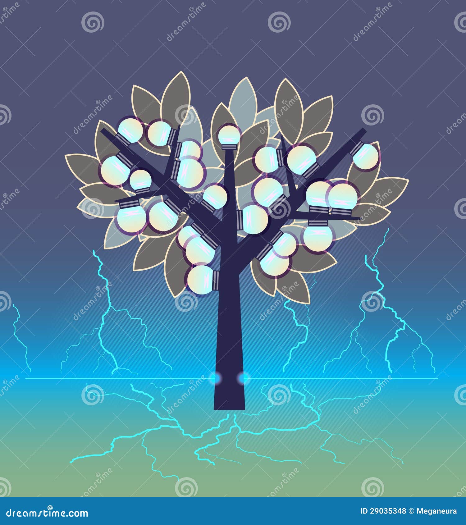Artificial electrical tree stock vector. Illustration of equipment ...
