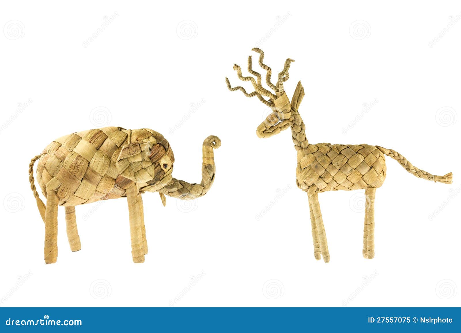 Artificial Elephant and Deer Engaging - 1 Stock Image - Image of animal ...