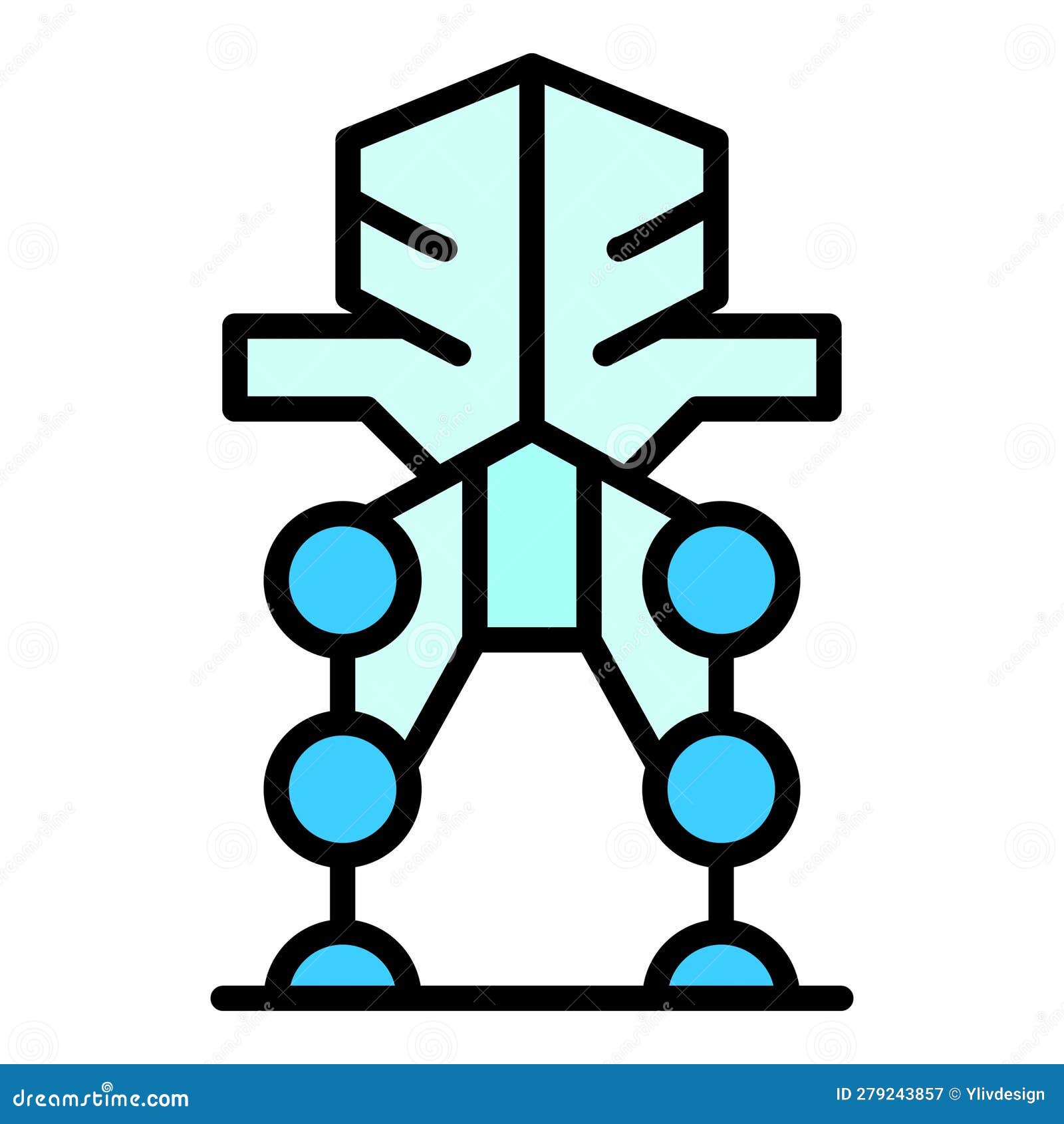 Artificial Exoskeleton Icon Vector Flat Stock Vector - Illustration of ...