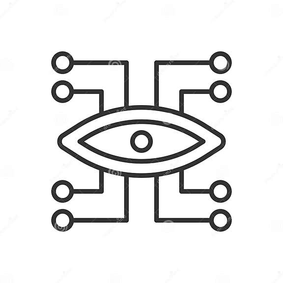Artificial Eye Icon - Bionic Eye Icon Stock Illustration - Illustration ...