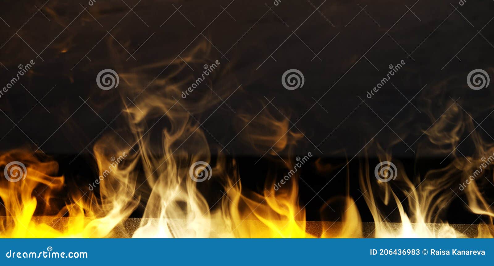 Artificial Fire in the Fireplace Stock Image - Image of closeup, flame ...
